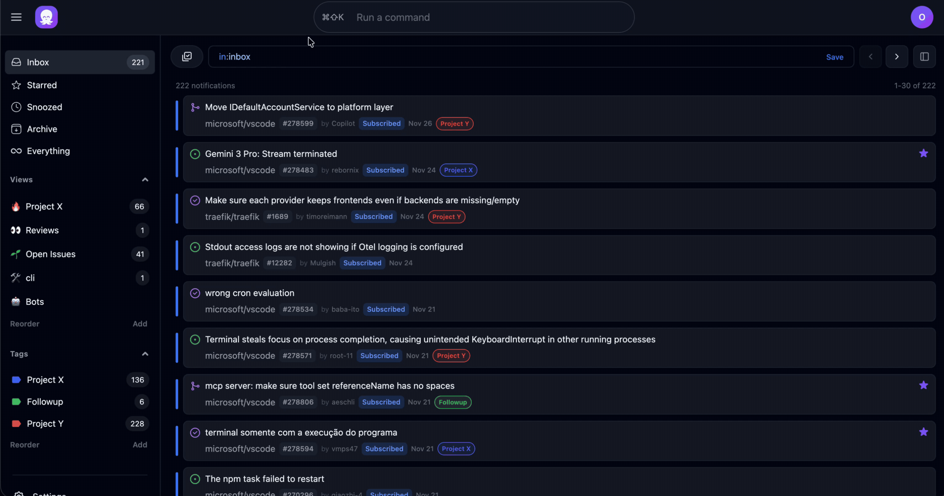 Octobud - GitHub Notification Manager